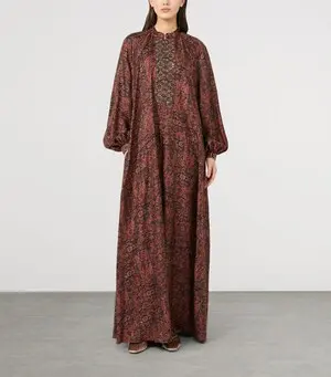 Max Mara Silk Printed Maxi Dress