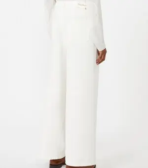 Max Mara Cotton-linen Aloa Trousers
