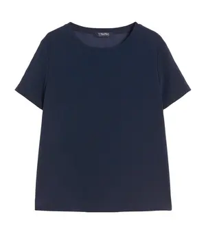 Max Mara Satin T-shirt - Blue