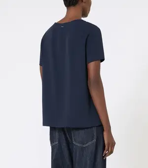 Max Mara Satin T-shirt - Blue