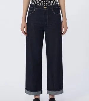 Max Mara Turn-up Hem Wide-leg Jeans