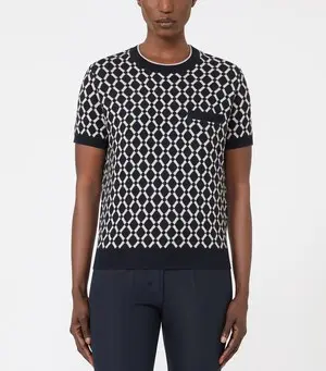 Max Mara Wool Geometric Print Sweater