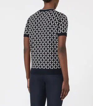 Max Mara Wool Geometric Print Sweater