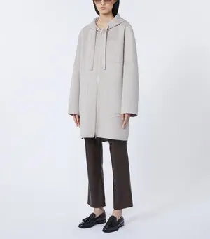 Max Mara Faux Leather Flared Trousers - Brown