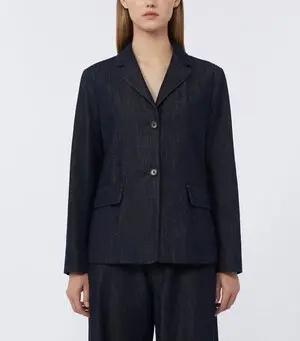 Max Mara Denim Single-breasted Blazer