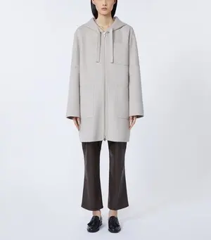 Max Mara Virgin Wool Hooded Coat