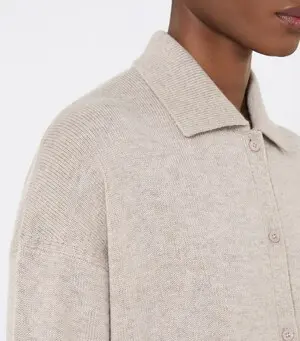 Max Mara Wool-cashmere Collared Cardigan - Beige