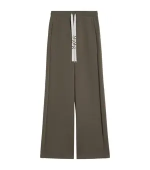 Max Mara Cotton-blend Straight Sweatpants - Green