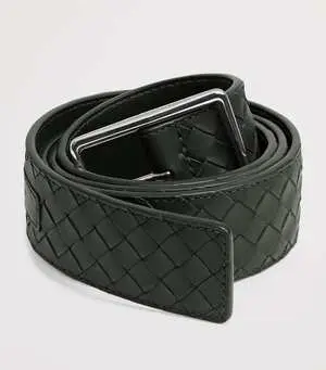 Bottega Veneta Leather Intrecciato Piccolo Belt