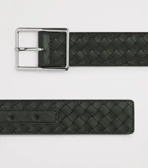 Bottega Veneta Leather Intrecciato Piccolo Belt
