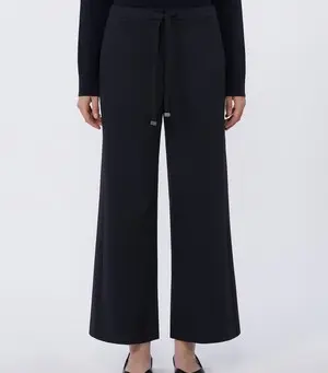 Max Mara Wool Gabardine Cropped Trousers