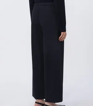 Max Mara Wool Gabardine Cropped Trousers