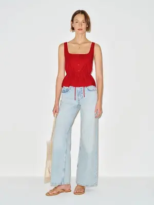 REFORMATION Elowen Top - Red
