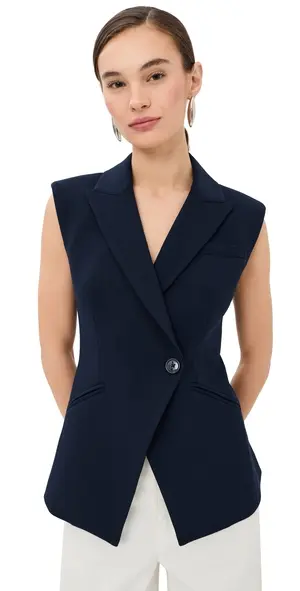 Veronica Beard Ciel Vest - Navy