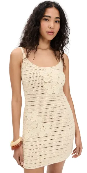 ANOTHER GIRL Crochet Mini Dress - Cream