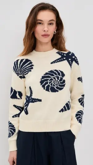 Rails Zoey Nautical Patterned Sweater - Seashells