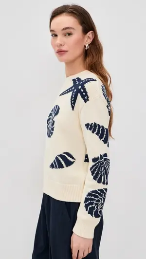 Rails Zoey Nautical Patterned Sweater - Seashells