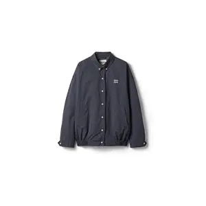 Miu Miu Old Poplin Blouson Jacket - Smoky Gray