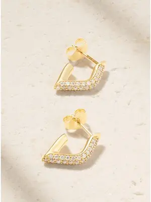 SYDNEY EVAN 14-karat Diamond Hoop Earrings - Gold