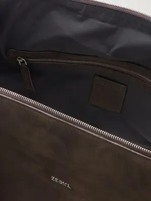Zegna Secondskin Suede Weekend Bag
