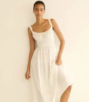 DÔEN Clover Midi Dress - Salt
