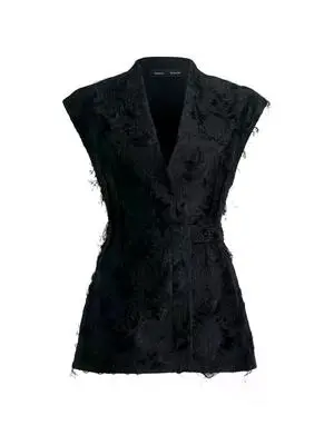 Proenza Schouler Cindle Jacquard Gillet - Black