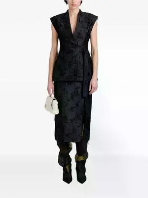 Proenza Schouler Cindle Jacquard Gillet - Black