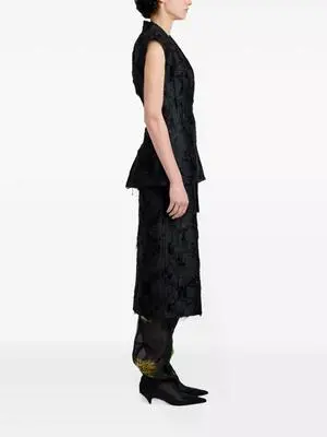 Proenza Schouler Cindle Jacquard Gillet - Black