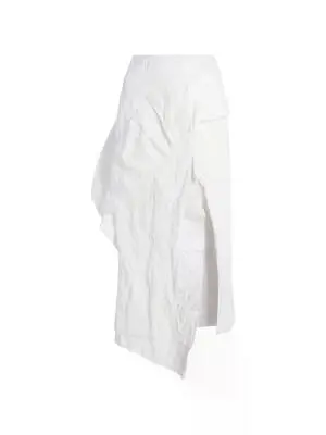 Proenza Schouler Hansly Ruffled Midi Skirt - White
