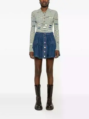 Maje Button-up Mini Skirt