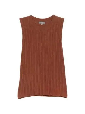 N.peal Ribbed Tank Top - Brown