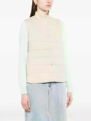 N.peal Quilted Button-through Gilet