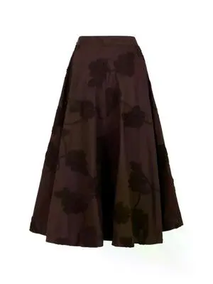 ROTATE BY BIRGER CHRISTENSEN Floral-pattern Skirt - Brown