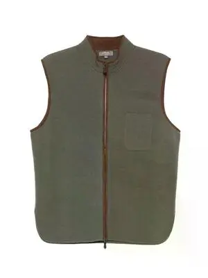N.peal Shaftsbury Zipped Vest - Green