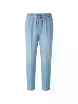 Jacob Cohen Drawstring Pleated Trousers - Blue
