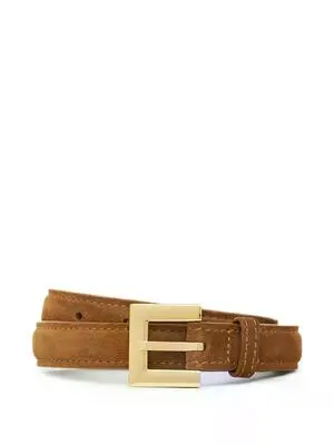 ANINE BING Nicola Square-buckle Belt - Brown