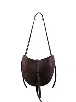 MINOBOSSI Lizzie Strap Suede Shoulder Bag - Brown