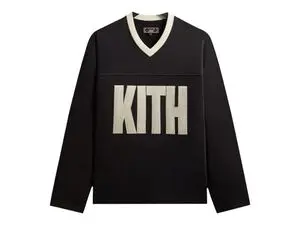 Kith Compact Fleece Long Sleeve Julien Jersey - Black