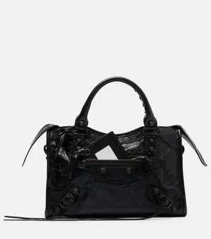 Balenciaga Le City Mini Leather Tote Bag - Black