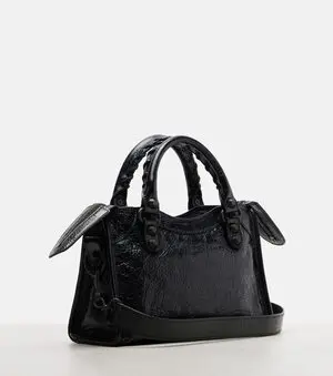 Balenciaga Le City Mini Leather Tote Bag - Black