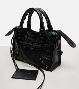 Balenciaga Le City Mini Leather Tote Bag - Black
