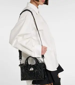 Balenciaga Le City Mini Leather Tote Bag - Black