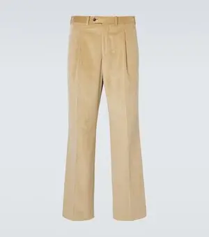 SAMAN AMEL Amo Corduroy Wide-leg Pants - Beige