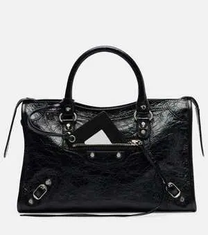 Balenciaga Le City Small Leather Tote Bag - Black