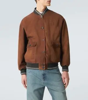 Miu Miu Suede Bomber Jacket