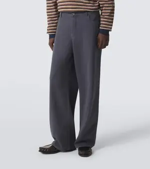 Miu Miu Embroidered Wide-leg Jeans