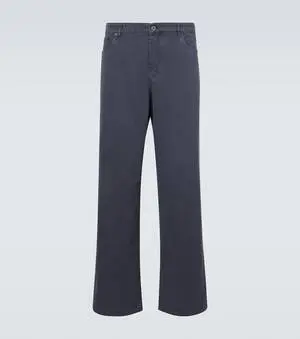 Miu Miu Embroidered Wide-leg Jeans - Grey