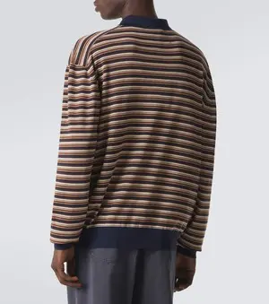 Miu Miu Striped Virgin Wool Polo Sweater