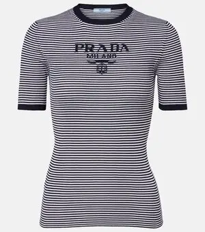 Prada Drop Shoulder T-shirts For Women