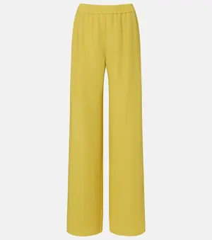 Valentino Garavani Silk Wide-leg Pants - Yellow